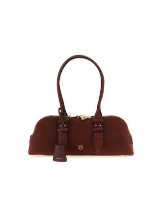 Pinko Womens Shoulder Bag Bordeaux Cow Leather - Shoulder-Bags