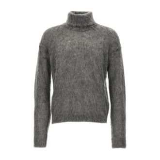 Saint Laurent Grauer Rollkragenpullover Aw24 - - Knitwear - Herren - Grau - XL