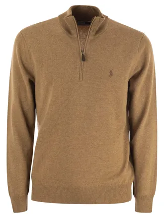 Polo Ralph Lauren Wool Pullover avec moitié zip
