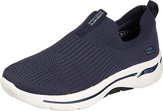 Skechers Femme GO Walk Arch FIT Iconic Sneaker, Navy Textile/Trim, 36 EU