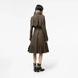 Burberry Double-Breasted Wool Blend Coat - Brown
