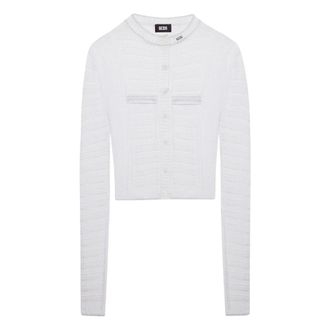 GCDS Gcds, Femme, Pulls, Blanc, Taille: 42 FR Cardigan Tennis