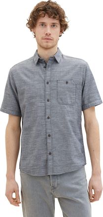 Tom Tailor Herren 1036213 Hemd, 29605 - Navy Herringbone Structure, 3XL