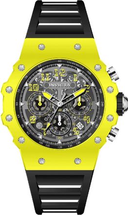 Invicta Racing 69667 Herrenuhr - Quarzwerk - Acryl mit silbernem Zifferblatt - 43 mm