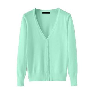 FNKDOR Gilet Femme Col en V Profond Cardigan Couleur Unie Vestes D&eacute;contract&eacute;e Courte Manteau Automne Hiver Manteaux Grande Taille Blouson(Menthe Verte,XL)
