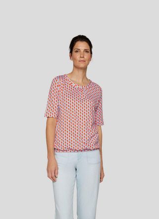 Rabe Rundhalsshirt mit grafischem Muster