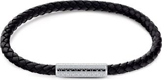 Calvin Klein Geflochtenes Lederarmband für Herren Kollektion WRAPPED & BRAIDED Schwarze Farbe - 35000101