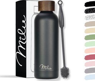 Milu Thermosflasche 750ml Isolierte Edelstahl Thermo Trinkflasche Thermoskanne Auslaufsichere Isolierflasche doppelwandig - Kohlens&auml;ure geeignet - inkl. Re