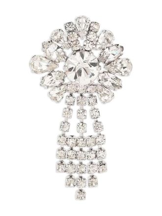 Susan Caplan Vintage broche orn&eacute;e de cristaux (ann&eacute;es 1970) - Argent