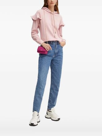 Silvian Heach hoodie à volants - Rose