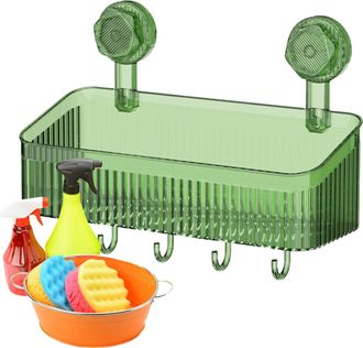 Generic Ablaufregal f&uuml;r die Wandmontage, Abfluss-Aufbewahrungsregal f&uuml;r Badezimmer, Dusch-Organizer mit Saugnapf, Wandmontage, Badezimmer-Organisation, Gesich