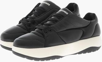 Dsquared2 ICON Low-Top Sneakers PUFFER Quilted Leather size 39