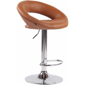 Clp Tabouret de bar Olinda en similicuir Marron clair Chrome