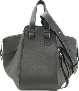 Loewe Pre-owned Hammock Small Leather 2way bag - Femme - Pre-owned - Noir - Taille: ONE Size