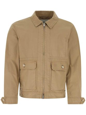 Woolrich veste bomber en coton &agrave; fermeture zipp&eacute;e - Marron