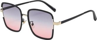 Generic Lunettes De Soleil UV400 &Agrave; Monture Carr&eacute;e En M&eacute;tal, Grande Taille, For Hommes Et Femmes, Id&eacute;ales For Le Sport, Les F&ecirc;tes Et Le Shopping Photo.(Pink)