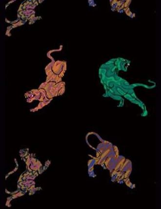 Only Onlalma Life Poly L/S T-Shirt plissé AOP Blouse, Noir/Orange : 586 Swirl Tiger, M Femme