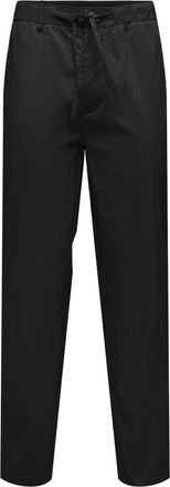 Only & Sons Herren Onslou Pop Slim Tapered 0222 String Pant, Schwarz, M EU