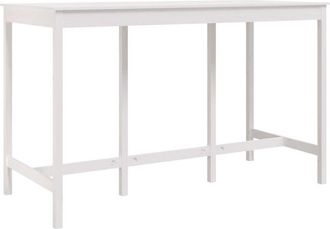 vidaXL Bartisch Weiß 180x80x110 cm Massivholz Kiefer - Vidaxl