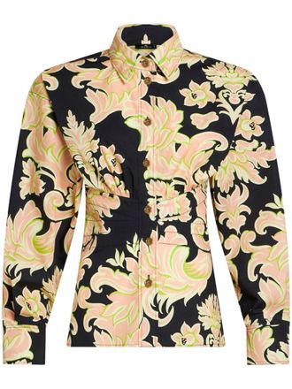 Etro chemise en soie &agrave; imprim&eacute; Venus - Noir