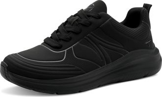 Tamaris Comfort Damen Sneaker flach mit Chunky-Sohle Vegan, Schwarz (Black), 41 EU