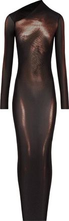 Jean Paul Gaultier Femme, Robes, Brun, Taille: 38 FR Robe Marron avec Encolure Asym&eacute;trique