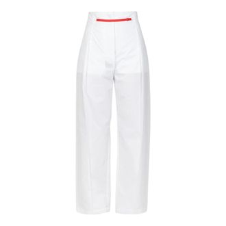 Tela Wei&szlig;e Baumwollhose mit geradem Bein - - Trousers - Damen - Wei&szlig; - M