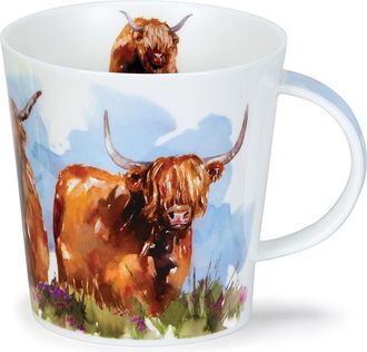 Dunoon China Becher Cairngorm Highland Cows - 0,48l