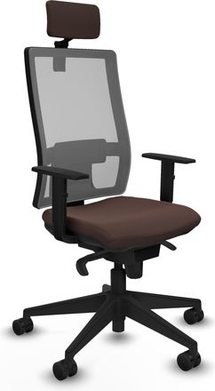 Piqueras y Crespo Verstellbarer Lendenstuhl mit 1D-Armlehnen und h&ouml;henverstellbarem Kopfteil und Neigungsverstellung. Ausgestattet mit 5 Positionen und injiziertem Scha