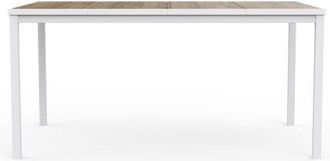 Keter Table porto 160 avec effet bois et structure blanche