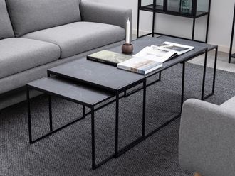 M&ouml;belando 3-Satztisch Tisch-Set Couchtisch Kaffeetisch Sofatisch Wohnzimmer Inverness I