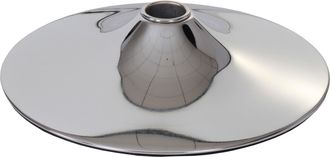 Mendler Fußteller Fußplatte Fuß für Barhocker Barstuhl Drehstuhl Esszimmerstuhl, Chrom - Ø 38,5cm