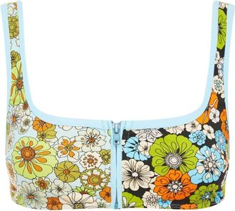 Alemais Haut de Maillot Orange Blossom Fibres Recycl&eacute;es Al&eacute;mais