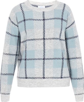 Usha Pullover Frauen hellgrau hellblau marineblau
