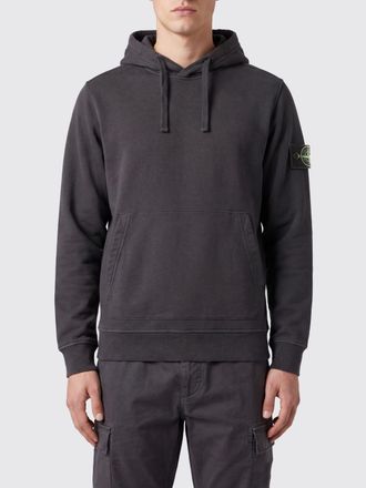 Stone Island Kapuzenpullover aus Baumwolle mit Kompass-Logo-Patch
