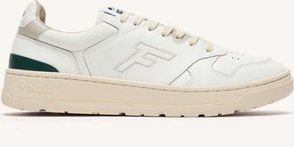 Faguo Baskets en cuir blanc et vert