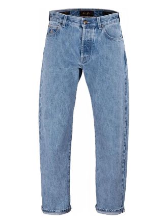 Moorer Gerade Jeans im Distressed-Look - Blau
