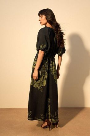 Next Midikleid Midikleid mit Puff&auml;rmeln (1-tlg)