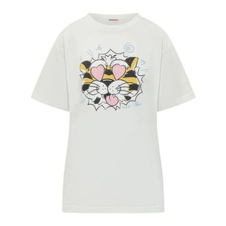 Kenzo Wild Tiger Loose T-Shirt - - Tops - Damen - Wei&szlig; - S