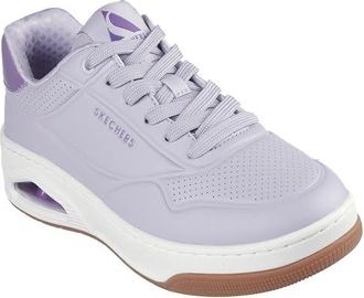 Skechers Femme Uno Court Fast Break Basket, Lavender Duraleather/Purple Trim, 38 EU