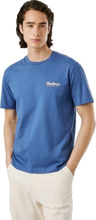 Pepe Jeans London Herren Milon Tee T-Shirt, Blau (Themse Blau), XXL