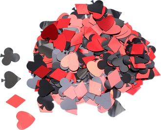 Hemobllo Poker Tischstreudeko 90g Kunststoff Poker Schnipsel Streu Deko f&uuml;r Hochzeit Geburtstag Party Zuf&auml;lliger Stil