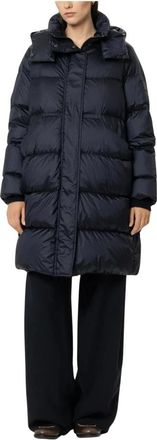 Luisa Cerano Doudoune avec capuche amovible - Femme - Manteaux - Bleu - Taille: 38 FR