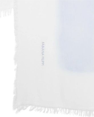 Fabiana Filippi Femme, Accessoires, Bleu, Taille: ONE Size Fringed Edge