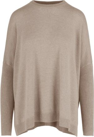 Bomboogie Femme, Pulls, Beige, Taille: 42 FR Pull Oversize &agrave; Manches Longues en Laine M&eacute;rinos