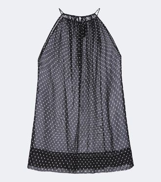 Nili Lotan Top Nikki en soie &agrave; pois