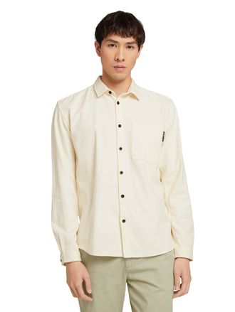 Tom Tailor Herren Twill Hemd mit Brusttasche 1029822, 13808 - Creme, XL
