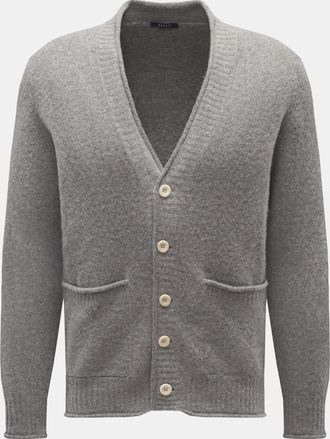 04651/ Herren - Cardigan Shetland grau