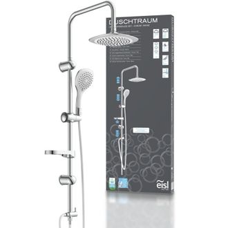 Eisl Duschtraum &Uuml;berkopfbrause-Set, Chrom/Wei&szlig;