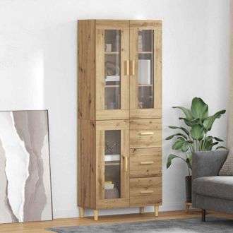 vidaXL vidaXL Haut Armoire avec tiroir Ch&ecirc;ne artisanal 69,5 x 34 x 180 cm